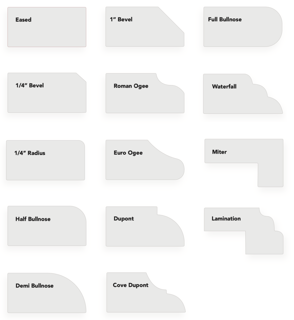 Countertop Edges | Chicagoland and Northwest Indiana | GMD Surfaces